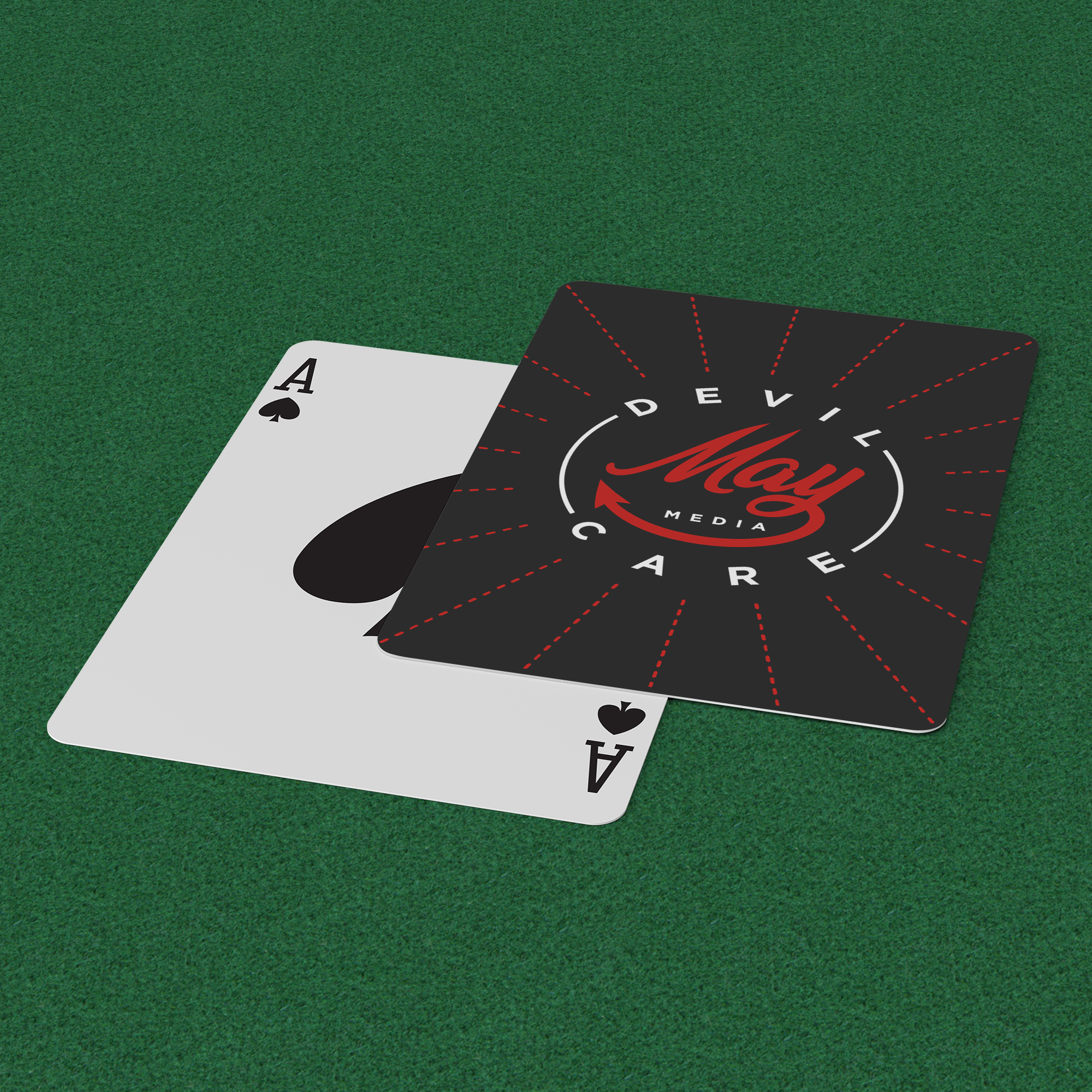 Devil May Care - Black Playing Cards