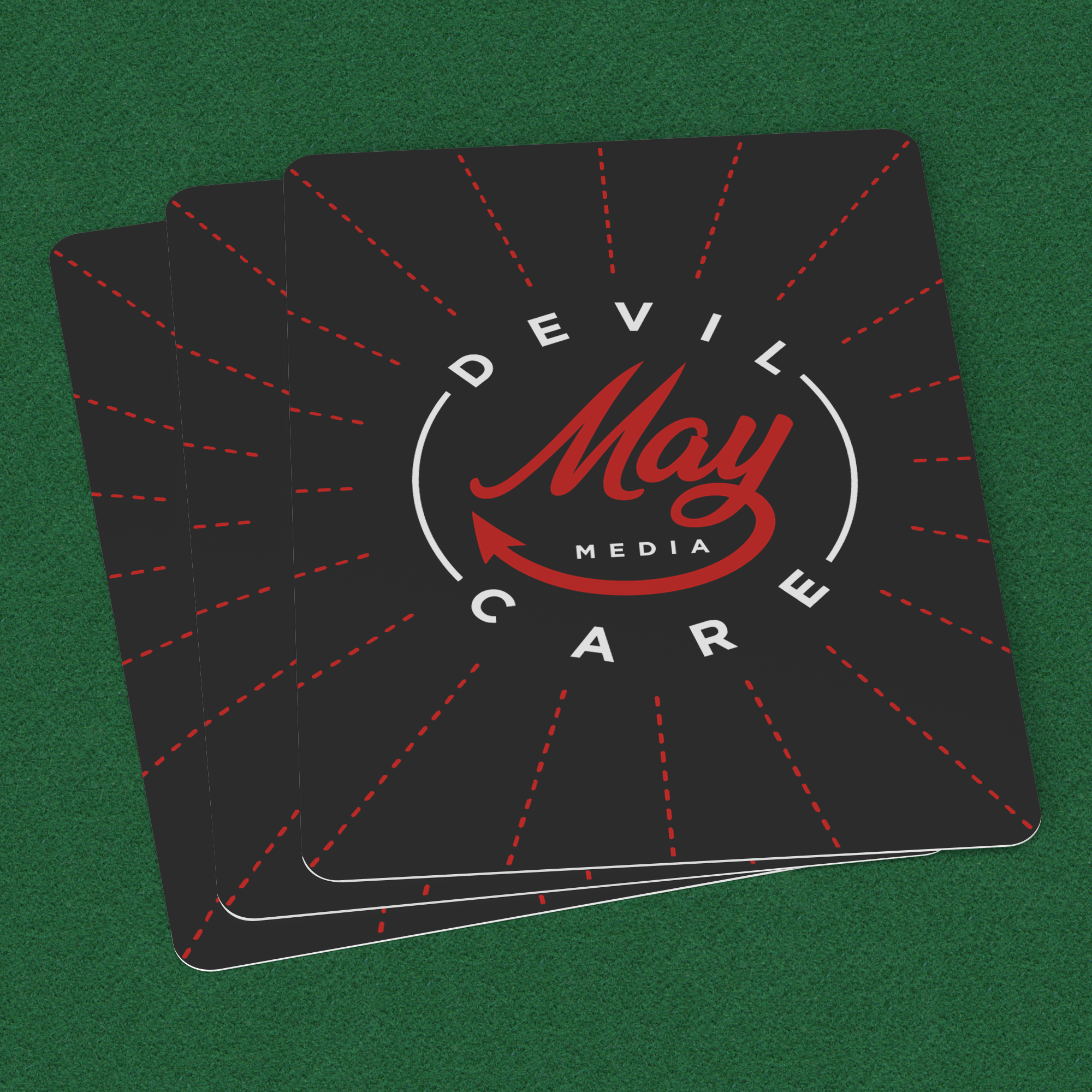 Devil May Care - Black Playing Cards